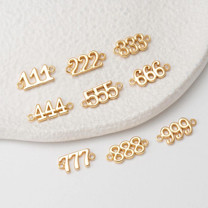 2PCS - Angel Number Bracelet Connectors, 111 to 999 Lucky Number Charms ...