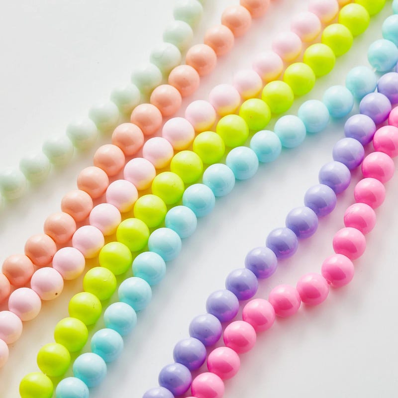 Pastel Glass Bead Sets - Etsy