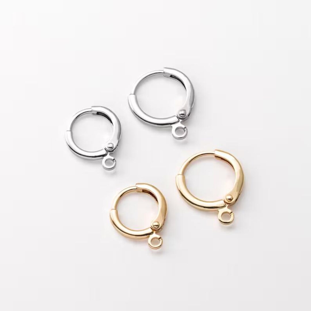 10PCS - 12mm 14mm Simple Round One Touch Earring, Lever-back, French ...