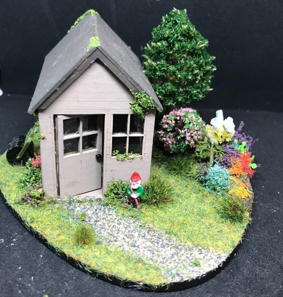 Dolls House Miniatures 1 48th 1 48th 1 4 Quarter Inch Scale Hand Made Shed Garden Scene Etsy Australia
