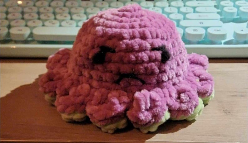 Amigurumi Mood Octopus, Happy Face Octopus and Angry Face Octopus - Etsy