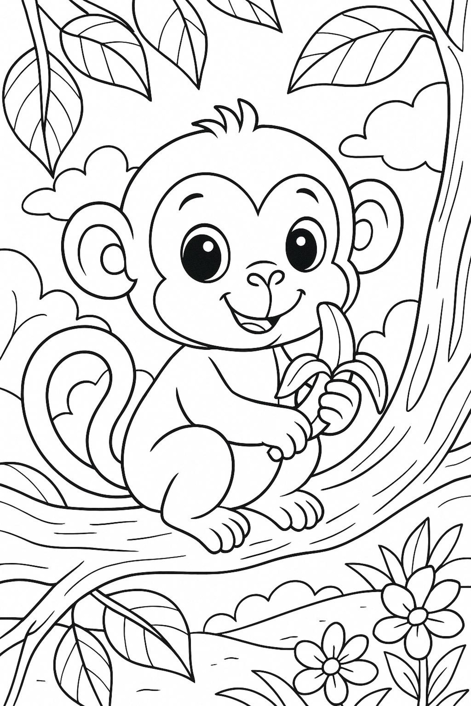 Cute Animal Coloring Pages for Kids – 22 Printable Designs (ZIP ...