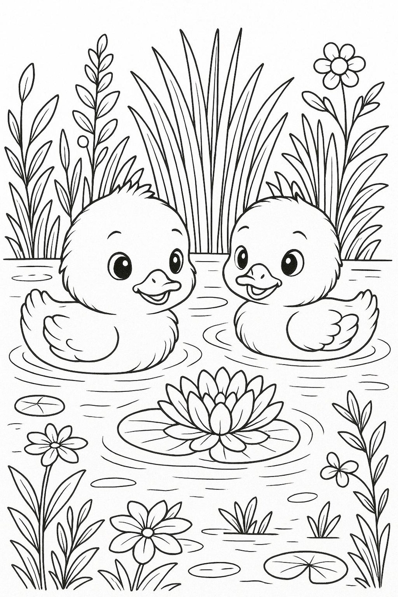 Cute Animal Coloring Pages for Kids – 22 Printable Designs (ZIP ...
