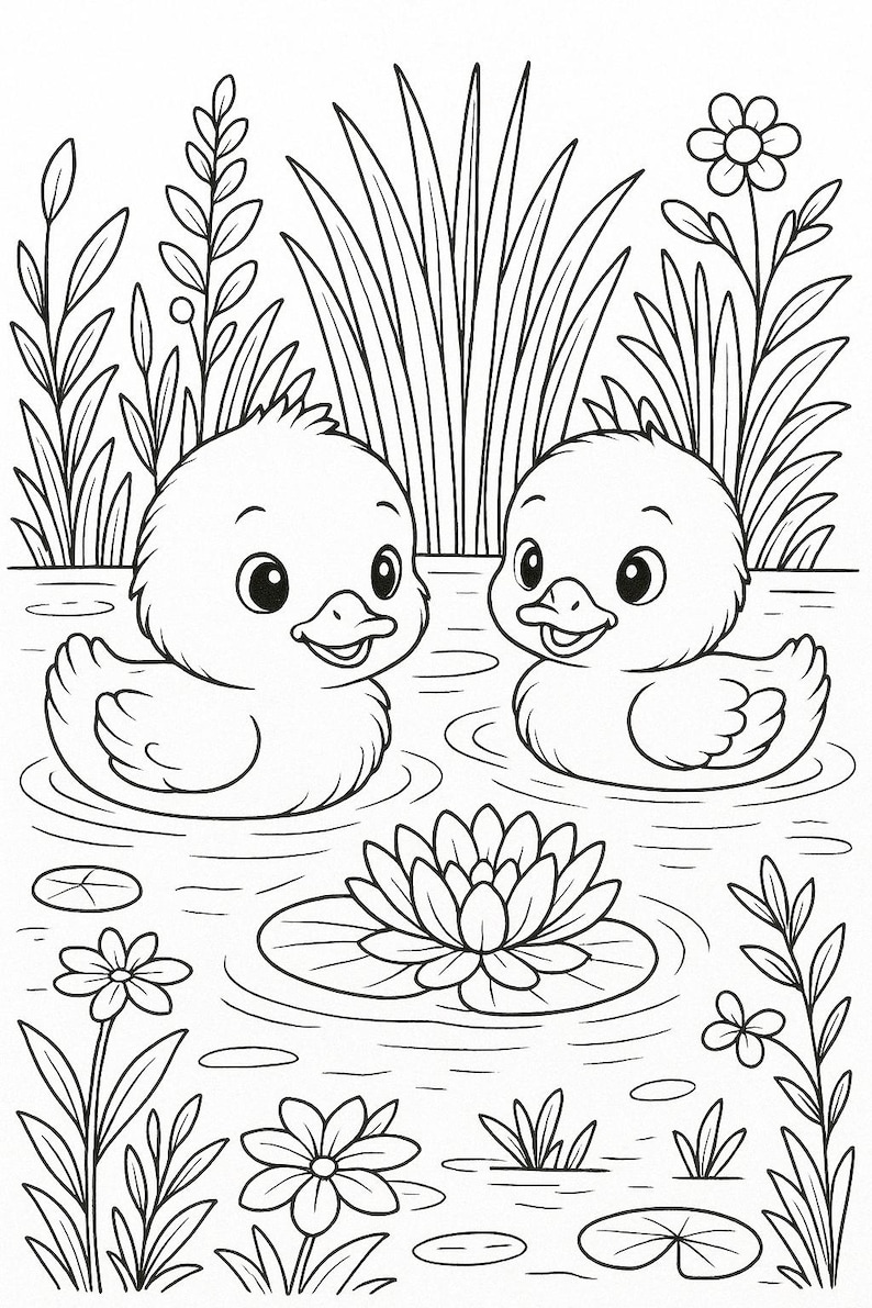 Cute Animal Coloring Pages for Kids – 22 Printable Designs (ZIP ...