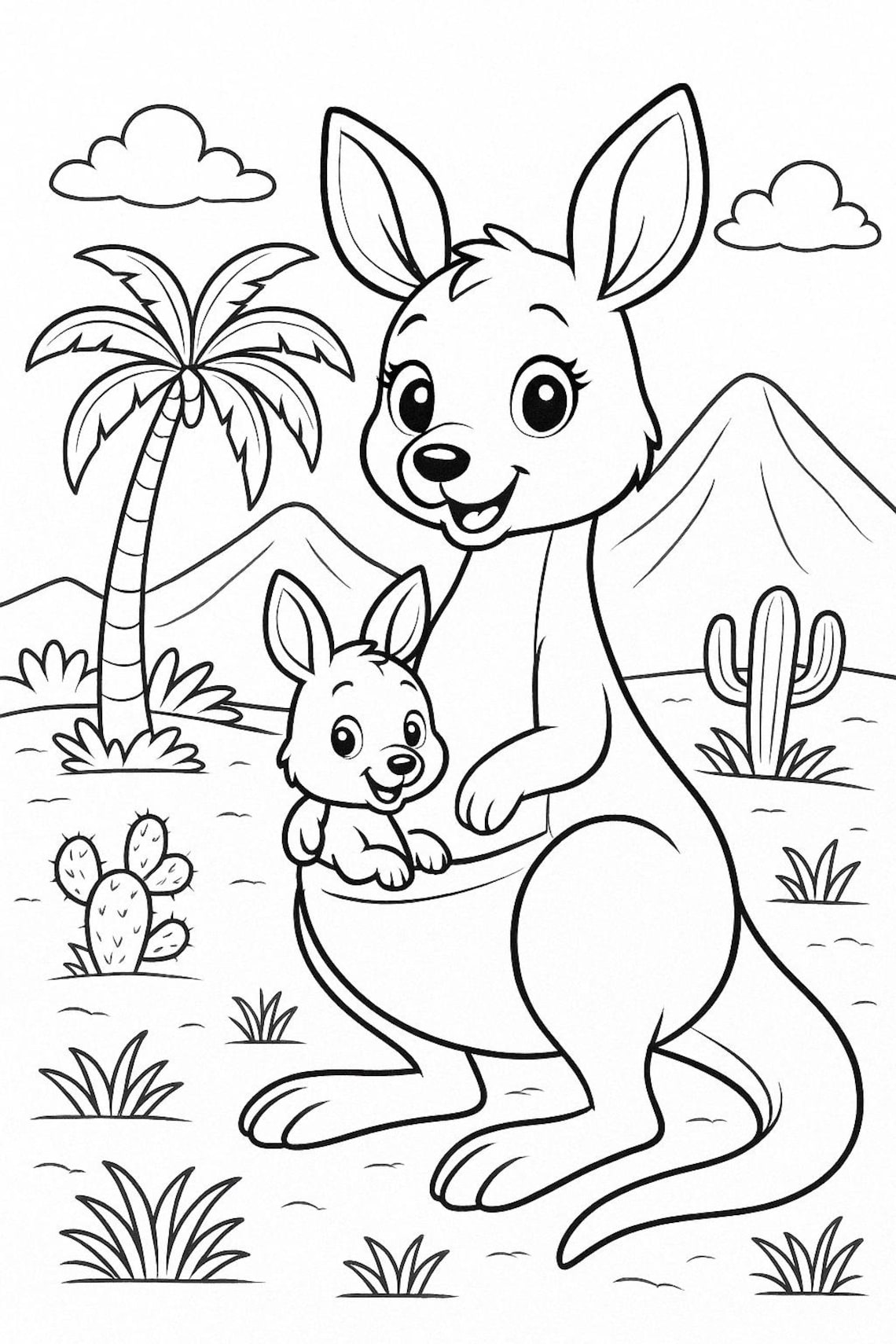 Cute Animal Coloring Pages for Kids – 22 Printable Designs (ZIP ...
