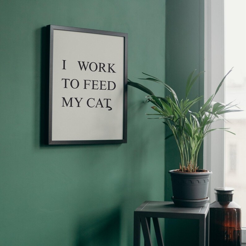 Elevate Your Workspace With Motivational Phrase for Cat Lovers ...
