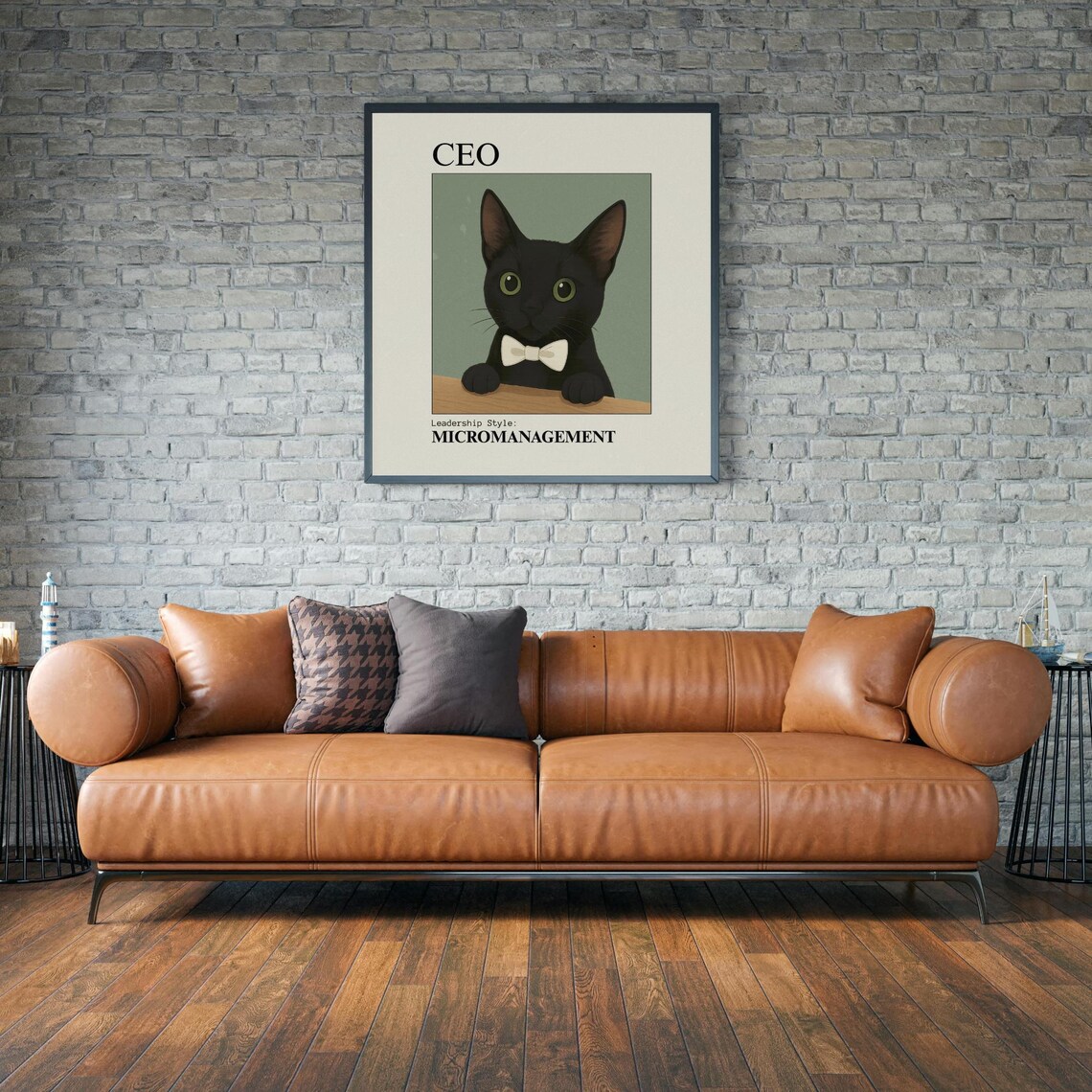 Funny Minimalist Cat Poster - Cubicle Decor Instant Download for ...