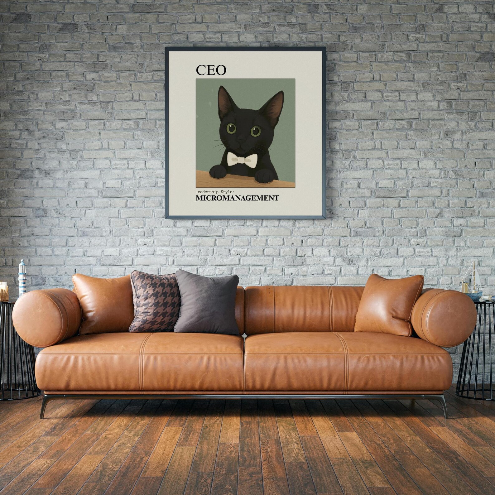Funny Minimalist Cat Poster - Cubicle Decor Instant Download for ...