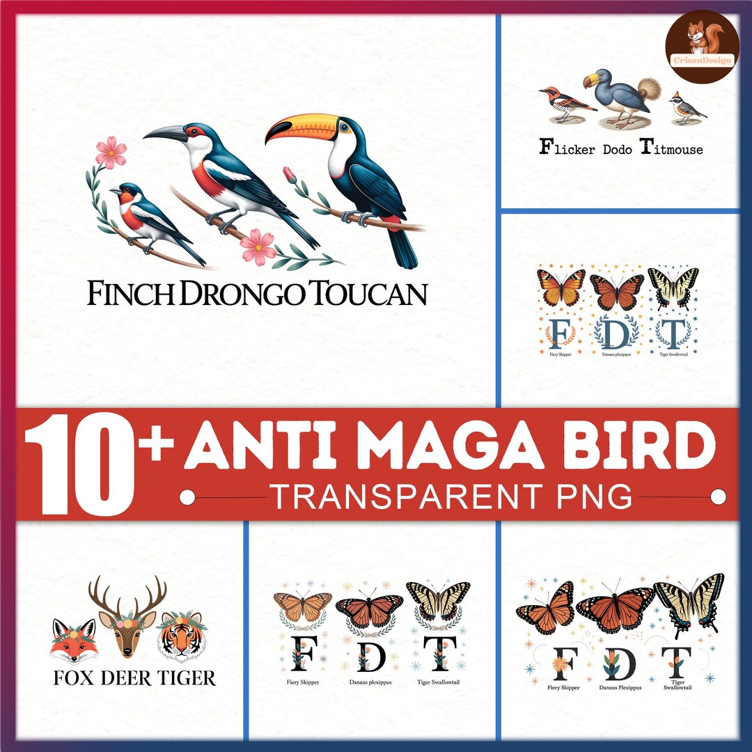 Subtle FDT PNG, Anti Maga Bird Png Bundle, Progressive Liberal Png ...