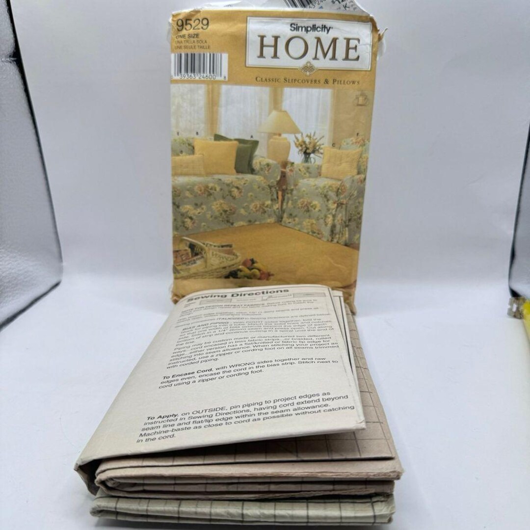Simplicity Home Pattern for Classic Slipcovers and Pillows One Size ...
