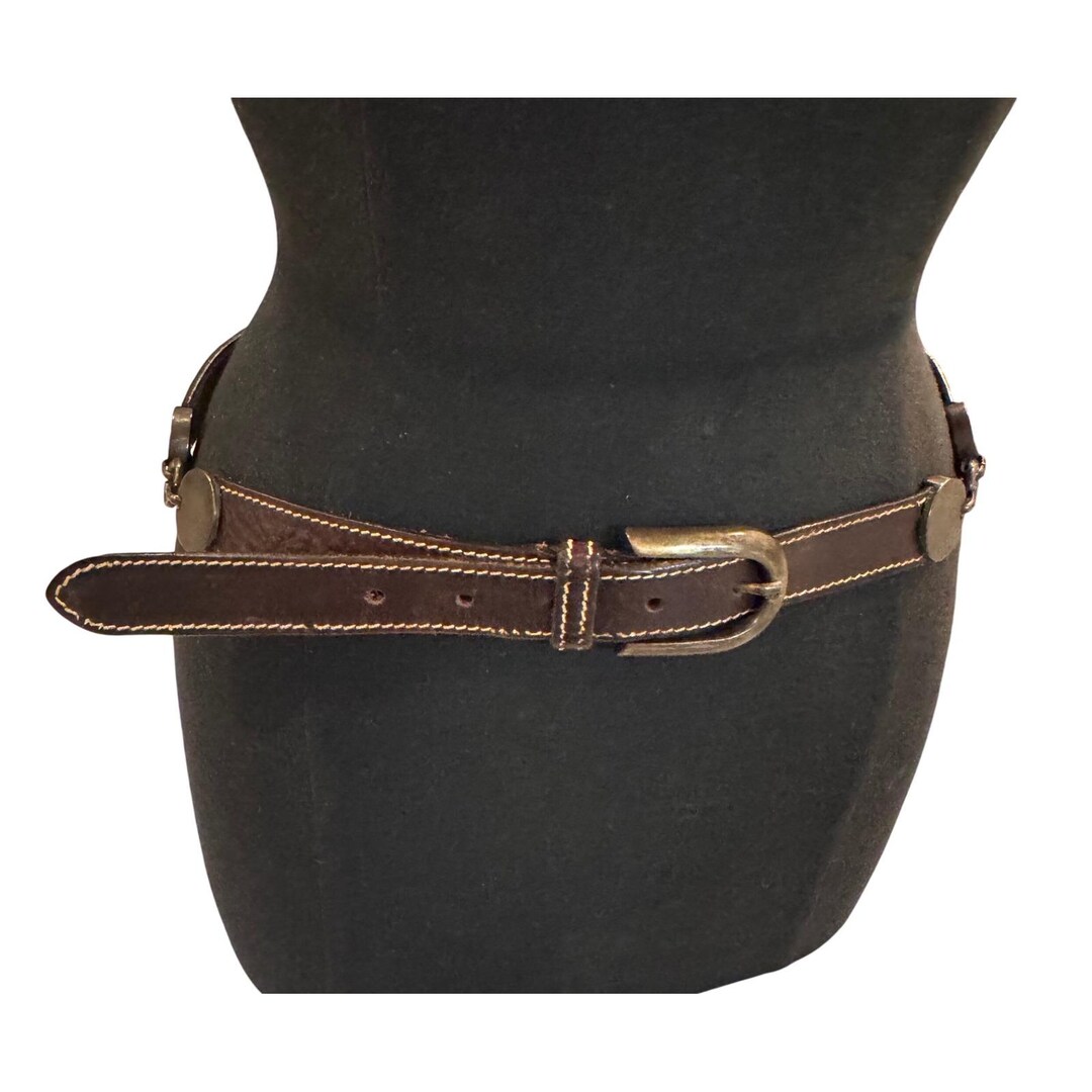 SPORTMAX Vintage Dark Brown Leather Belt Made in Italy Women L 30-34 - Etsy