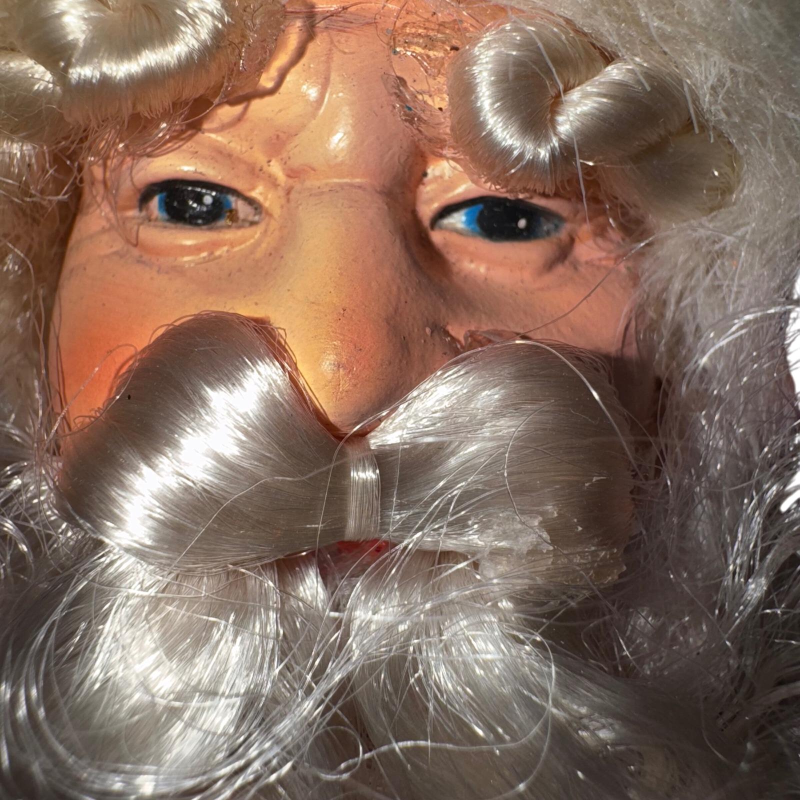 Vintage Santa Head Christmas Holiday Decoration Wall Hanging Decor 8x6 ...