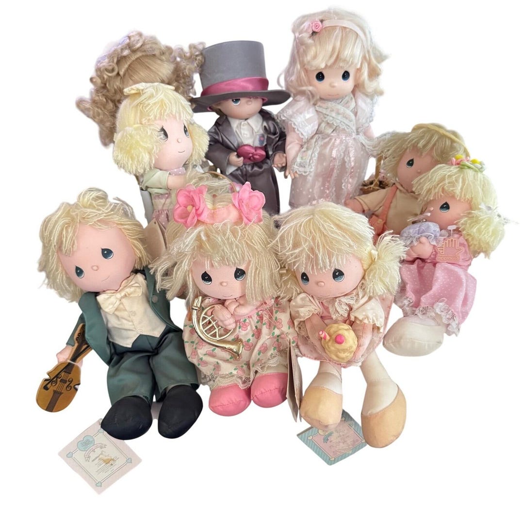 Precious Moments Dolls Lot of 9 Vintage Plush Dolls Collection - Etsy
