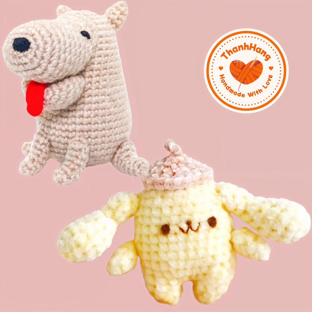 2 Pattern Crochet, Derpy the Crochet Dog Handmade Pattern, Pompompurin ...