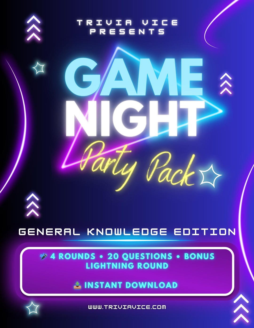 Printable Trivia Game – General Knowledge Party Pack | 20 Questions ...