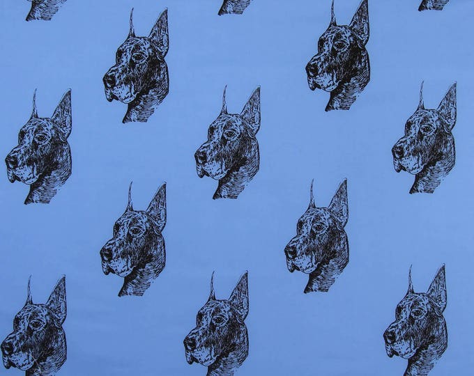 Great Dane Fabric Great Dane Black Coffee Dog Breed Fabric Purple by ...
