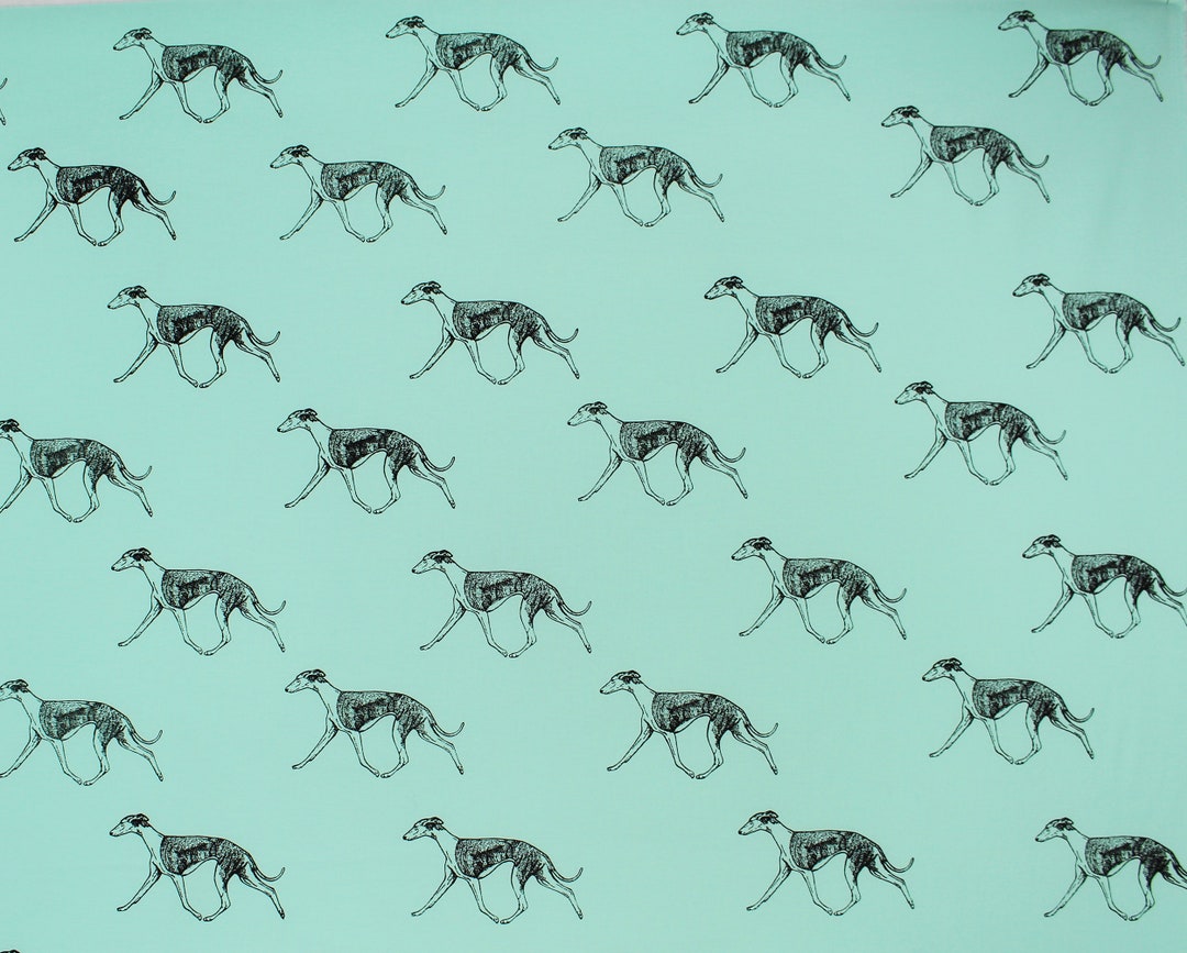Greyhound Fabric/36x44"/all Cotton/craft Supplies & Tools/fabric ...