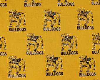 English Bulldog Fabric English Bulldog Christmas Fabrics Dog Xmas Breed ...