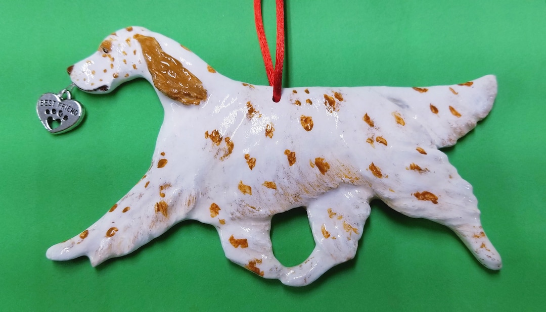 English Setter Christmas Ornament/home & Living/home Decor/seasonal ...