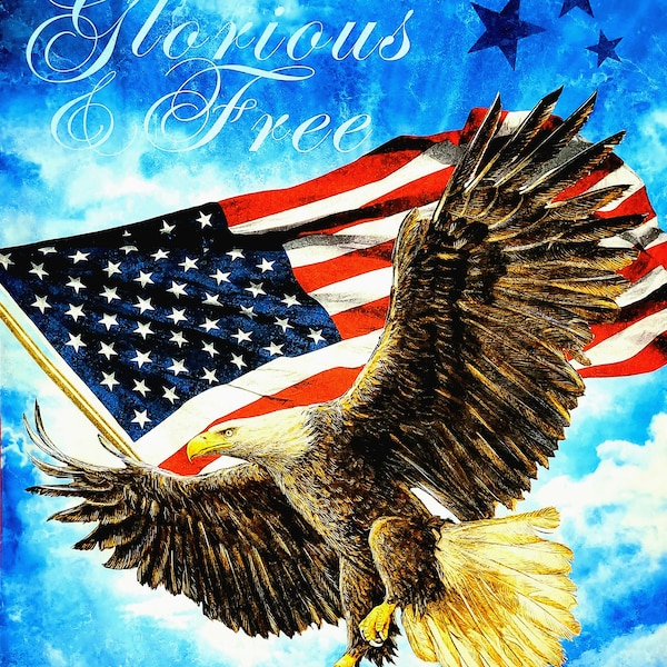 Eagle Flag Fabric Panel - Etsy