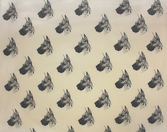 Great Dane Fabric Great Dane Black Coffee Dog Breed Fabric Purple by ...