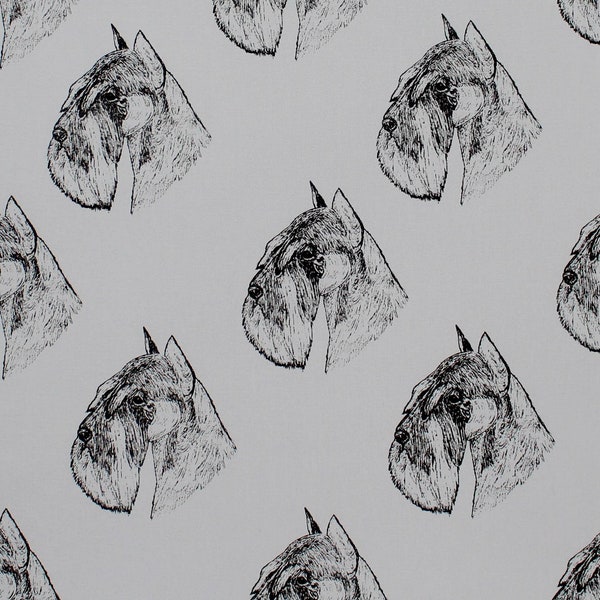 Schnauzer Fabric - Etsy