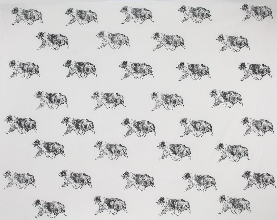 Australian Shepherd Fabric/36x44"/northcott All Cotton/craft Supplies ...