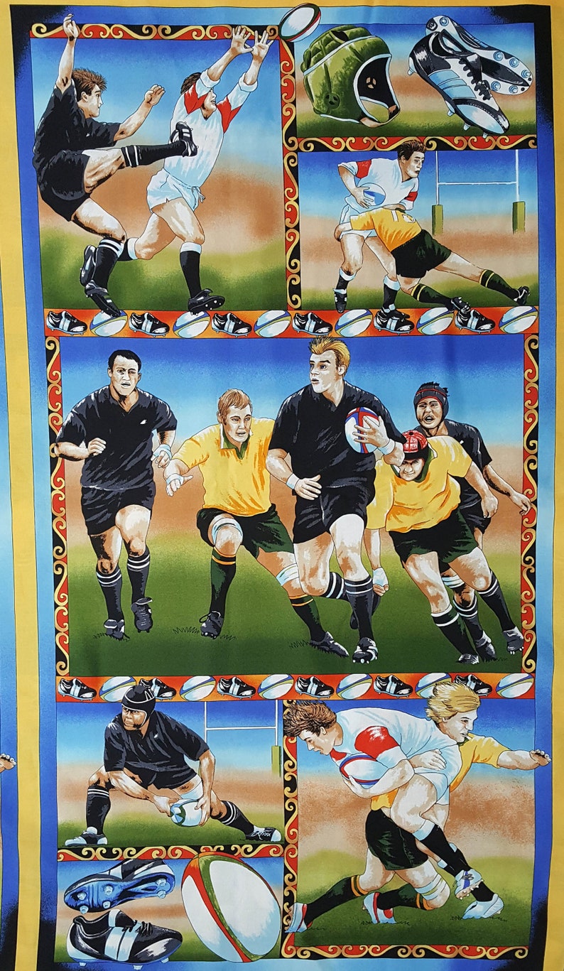 Rugby Fabric Panel/23x44/rugby Team Fabric/all - Etsy