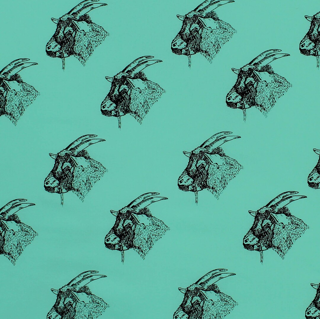 Pygmy Goat Fabric/36x44"/all Cotton Northcott/hot Diggity/craft ...