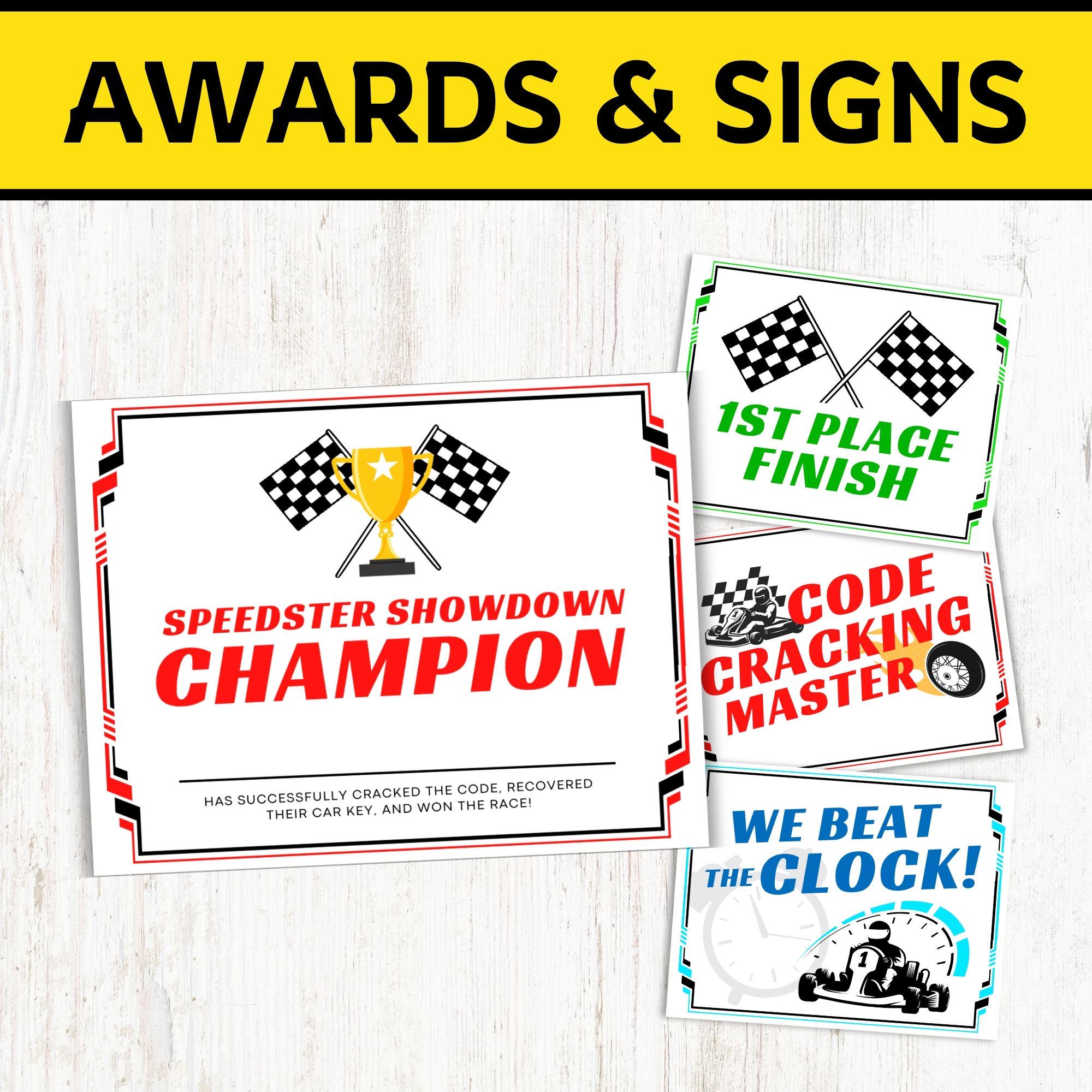 Race Car Escape Room Game for Kids Racing Birthday Printable Activity ...