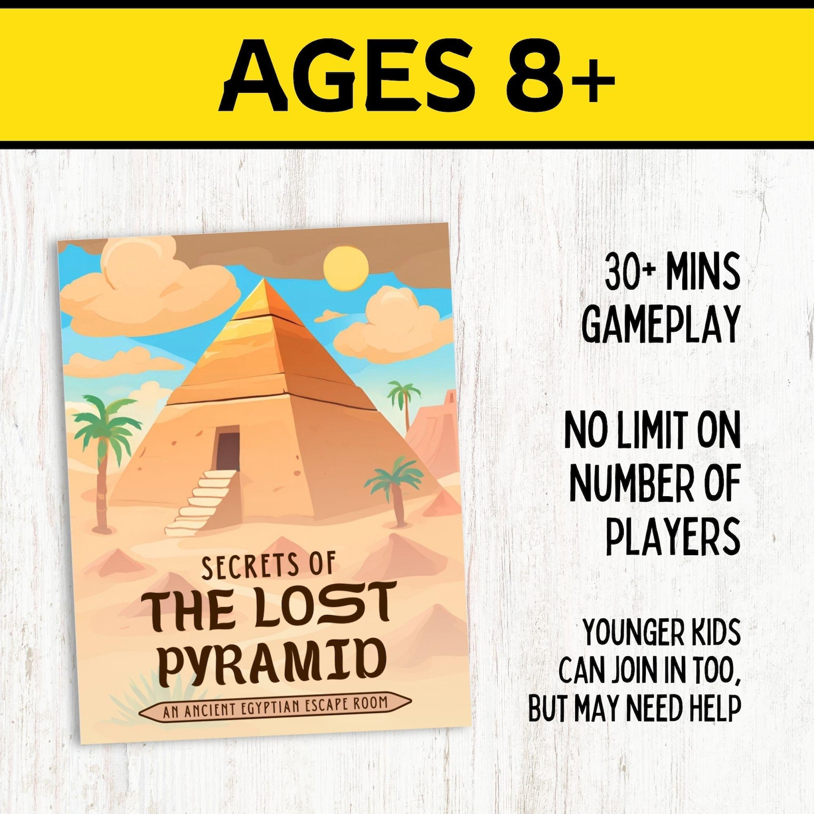 Ancient Egypt Escape Room Game for Kids Egyptian Birthday Printable ...