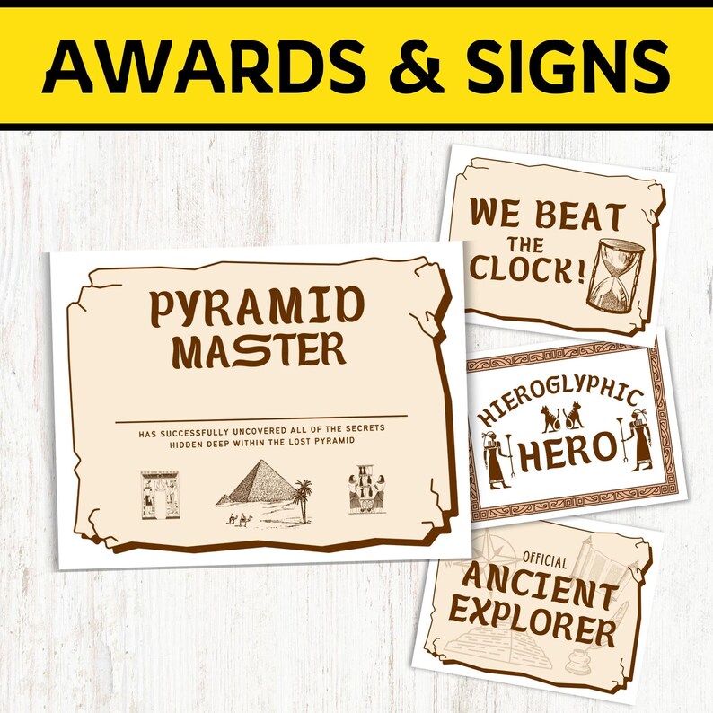 Ancient Egypt Escape Room Game for Kids Egyptian Birthday Printable ...