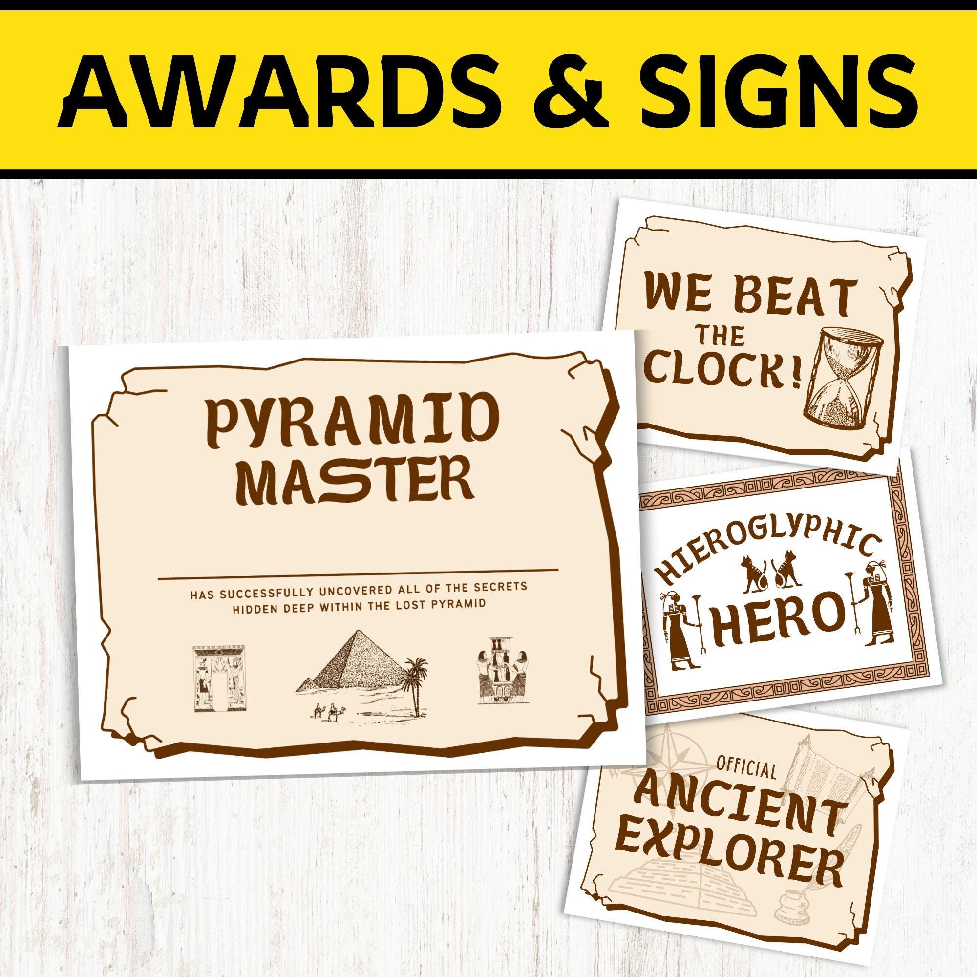 Ancient Egypt Escape Room Game for Kids Egyptian Birthday Printable ...