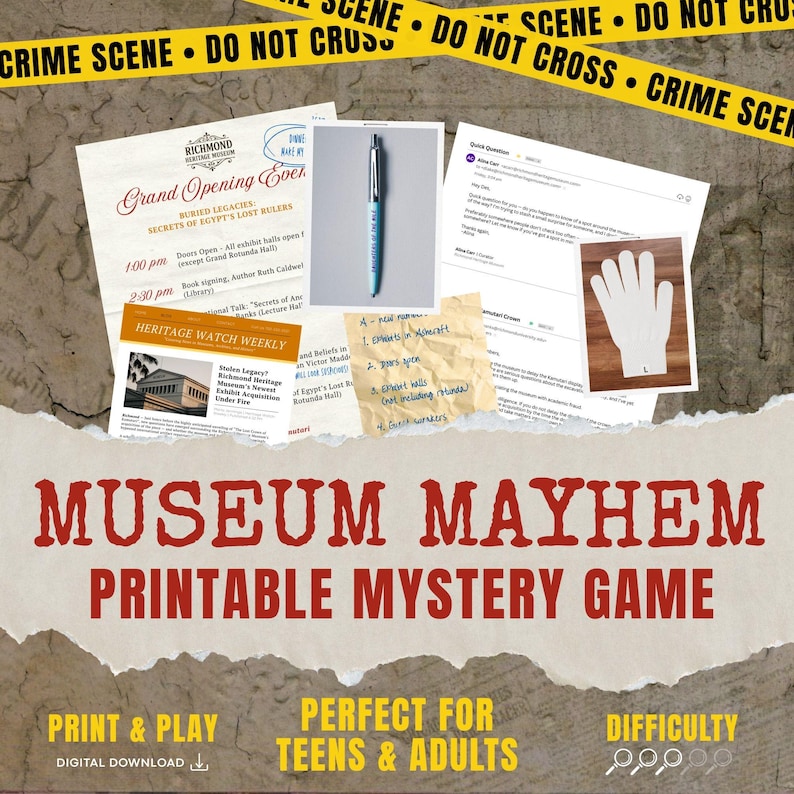 Printable Mystery Game for Teens and Adults | Printable Case File ...