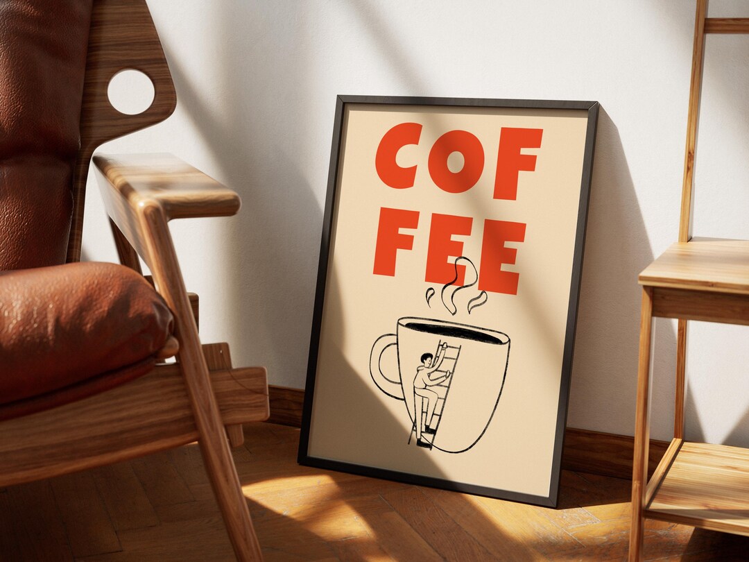 Coffee Shop Posters, Coffee Bar, Dopamine Decor, Coffee Cart, Coffee ...