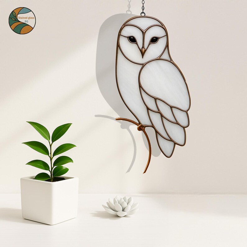 BG 52 Owl Stained Glass Pattern – PNG & JPG -pdf Digital Download ...
