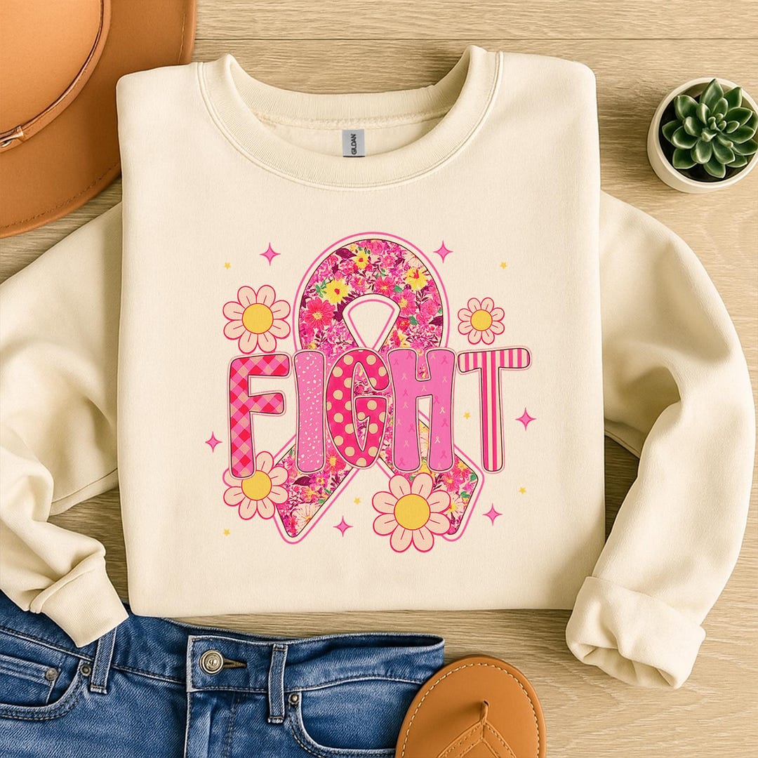 Preppy Fight Cancer, Pink Ribbon Breast Cancer Awareness Adults and ...