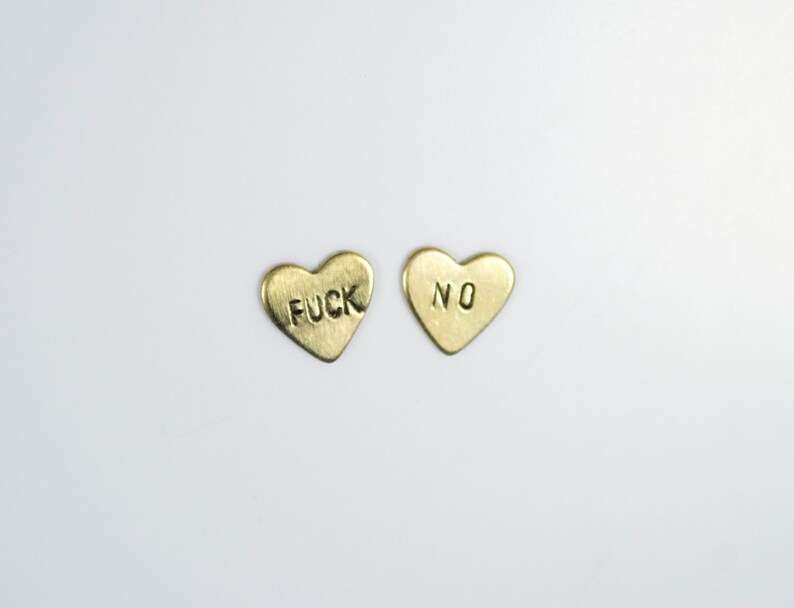MATURE Stamped Earrings Curse Word Earring F Word Earrings F - Etsy