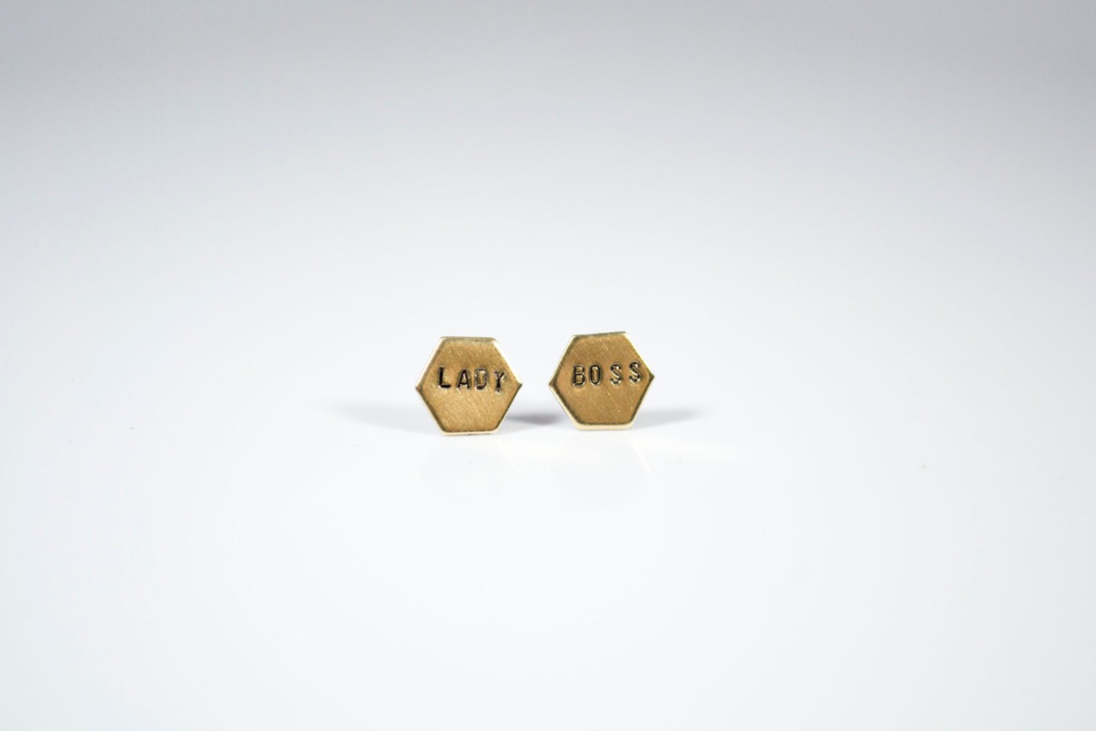 Lady Boss Earrings Boss Lady Girl Boss Boss Babe Hexagon | Etsy