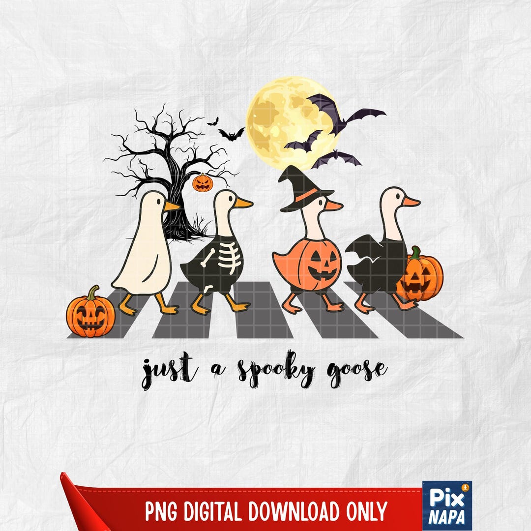 Spooky Goose Halloween Parade PNG: Geese in Costume Digital Download - Etsy