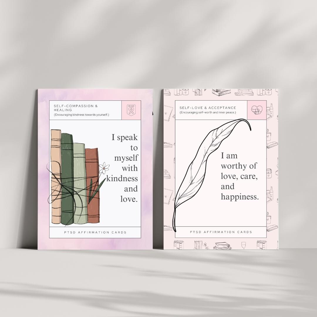 PTSD Affirmation Cards Book Lovers Edition - Etsy