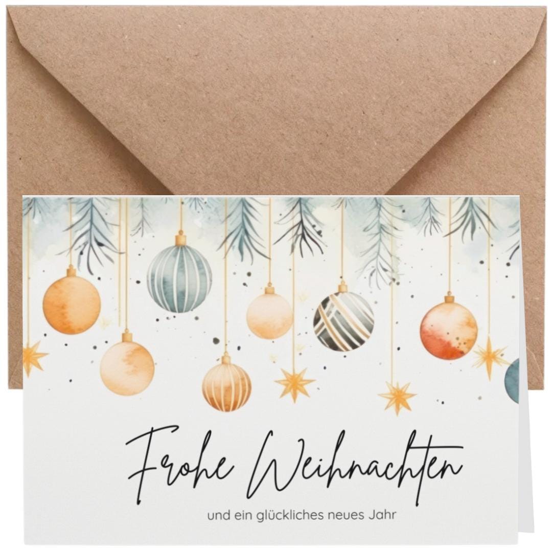 NEW: Christmas Cards With Envelope Set - 20 Pieces - Consisting of 10 ...