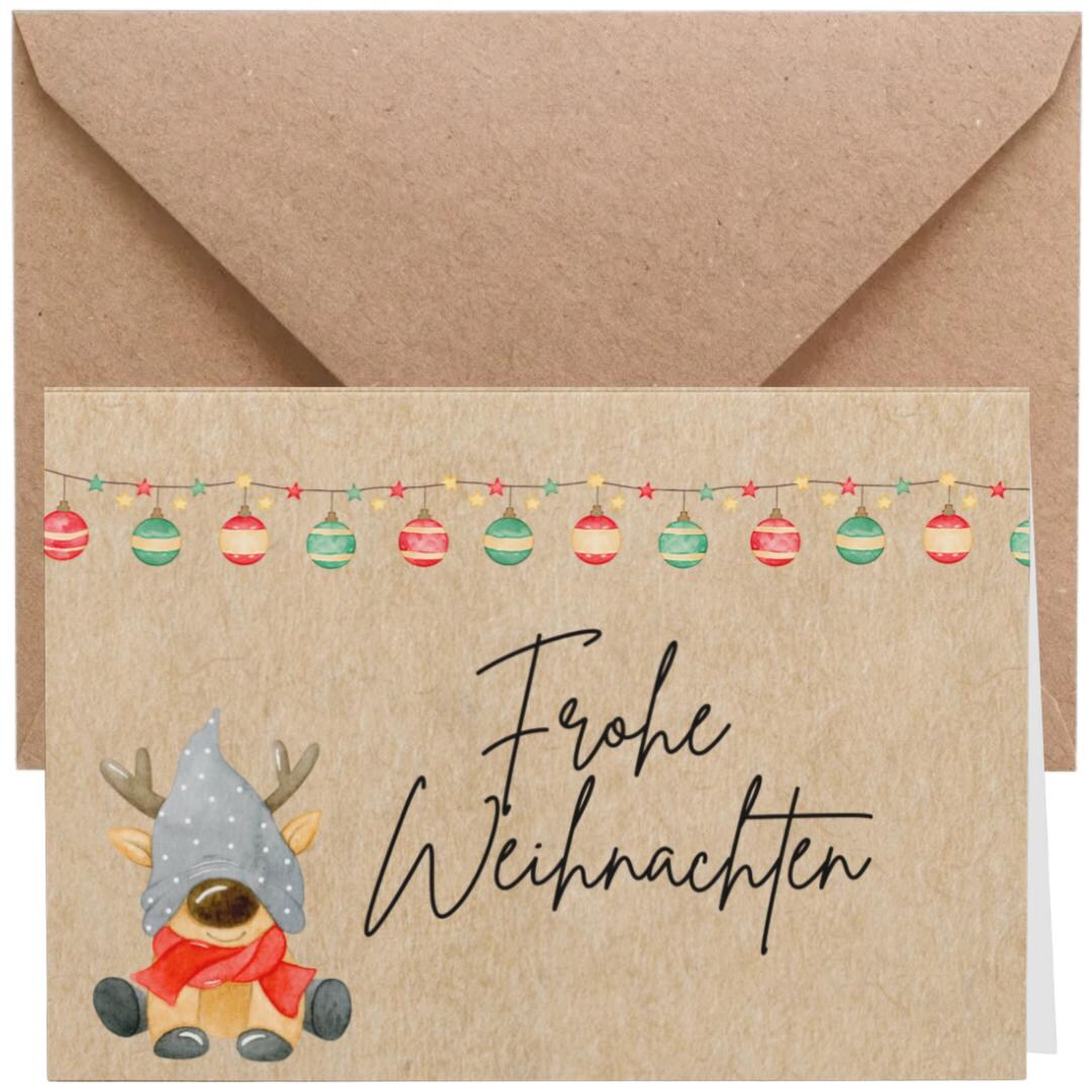 NEW: Christmas Cards With Envelope Set - 20 Pieces - Consisting of 10 ...