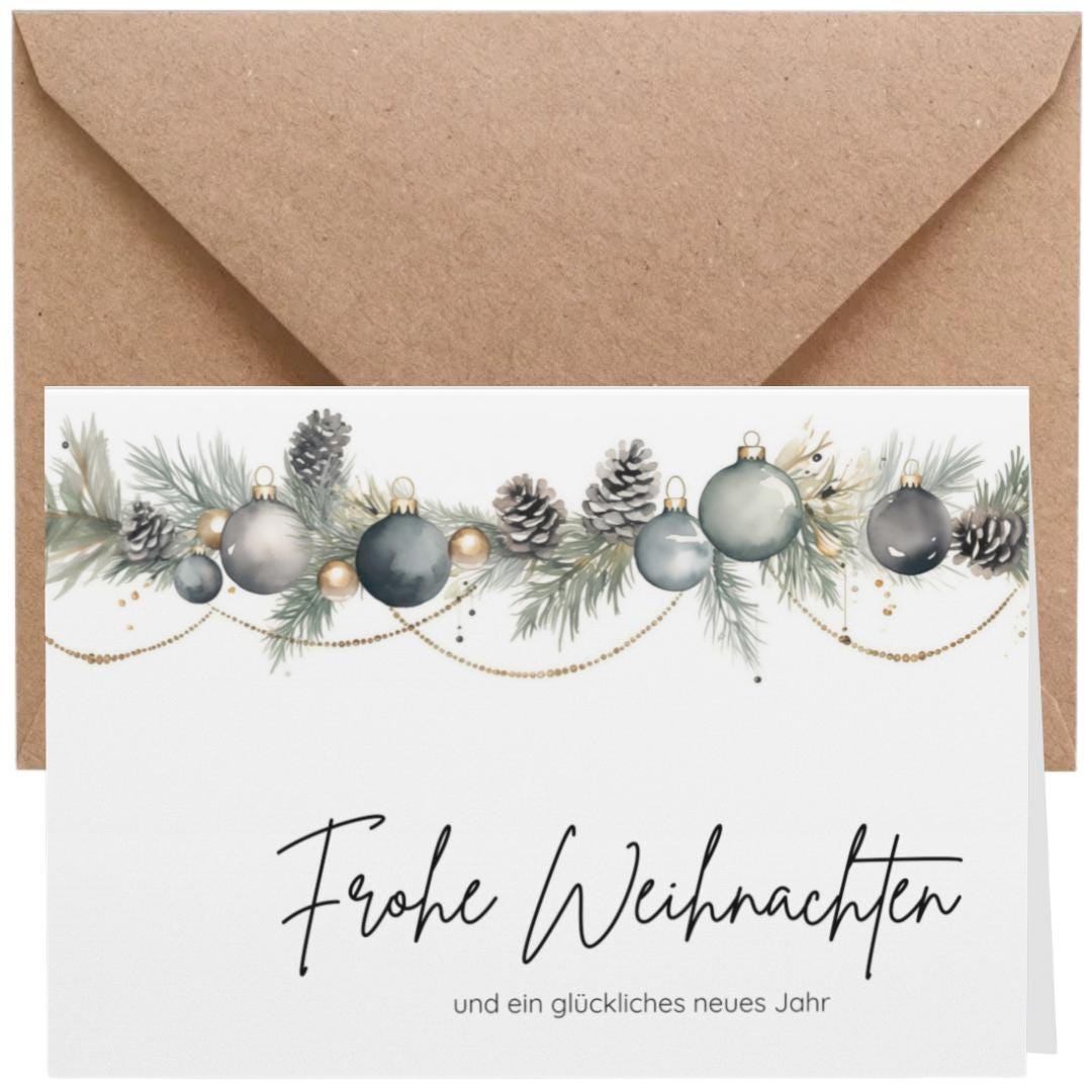 NEW: Christmas Cards With Envelope Set - 20 Pieces - Consisting of 10 ...