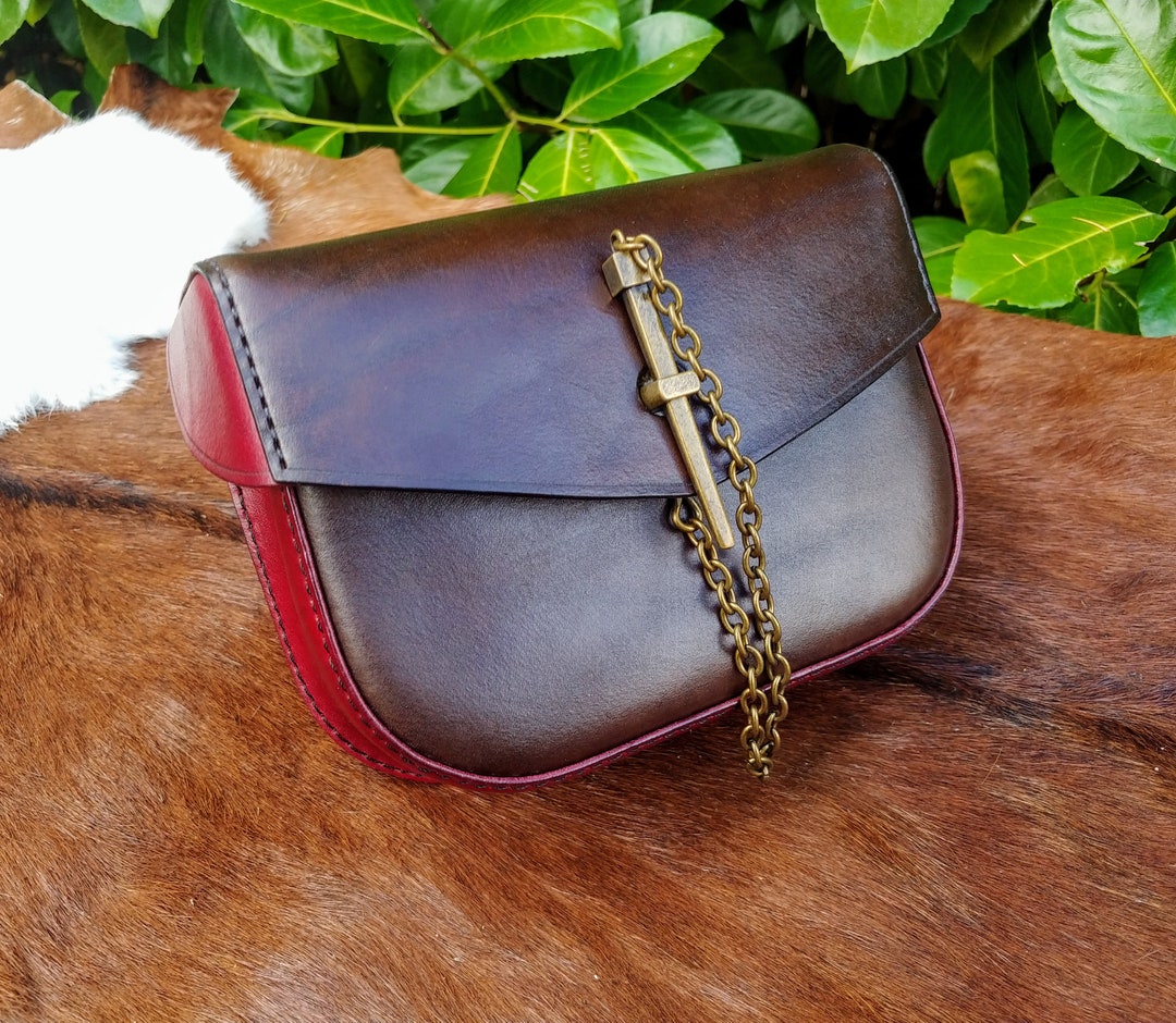 Stiff-bodied Handmade Leather Pouch Large - Etsy