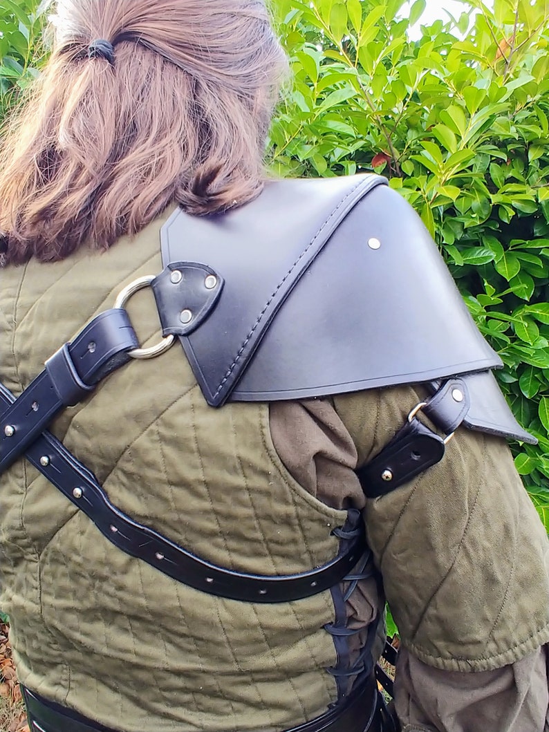 Large Heavy Leather Spaulders/pauldrons shoulder Armor - Etsy