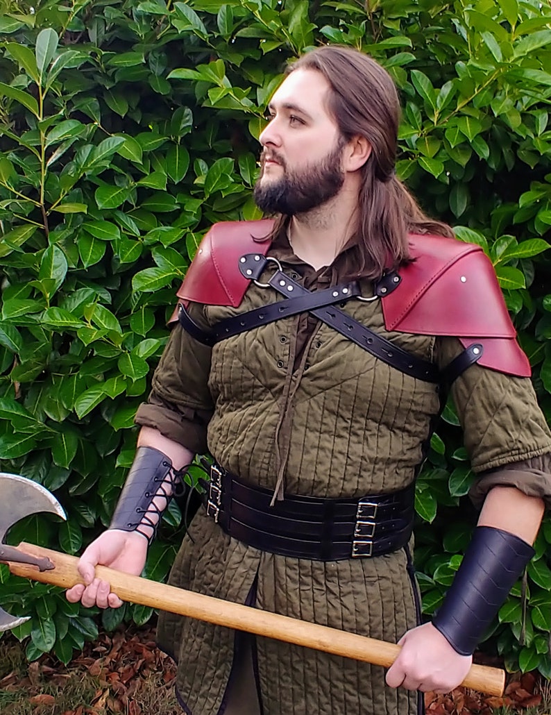Large Heavy Leather Spaulders/pauldrons shoulder Armor - Etsy