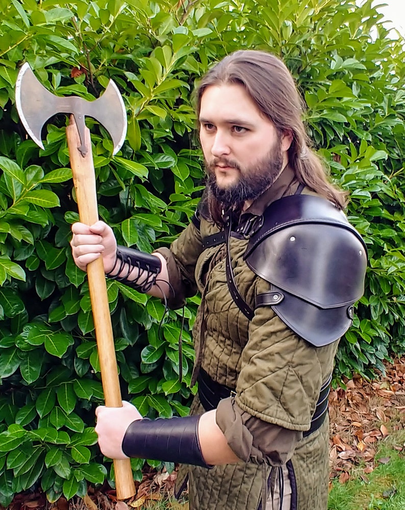 Large Heavy Leather Spaulders/pauldrons shoulder Armor - Etsy