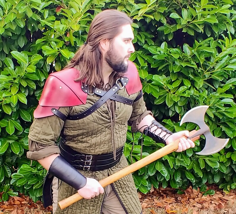 Large Heavy Leather Spaulders/pauldrons shoulder Armor - Etsy