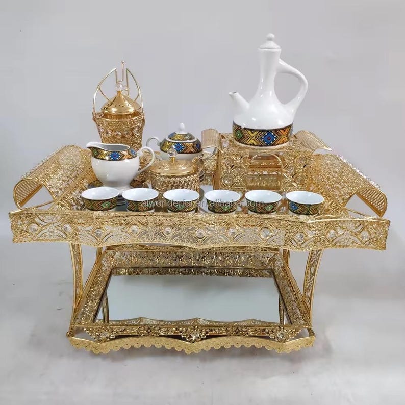 Timless Ethiopian and Eritrea 4 Pieces Rekebot Coffee Table Set. - Etsy